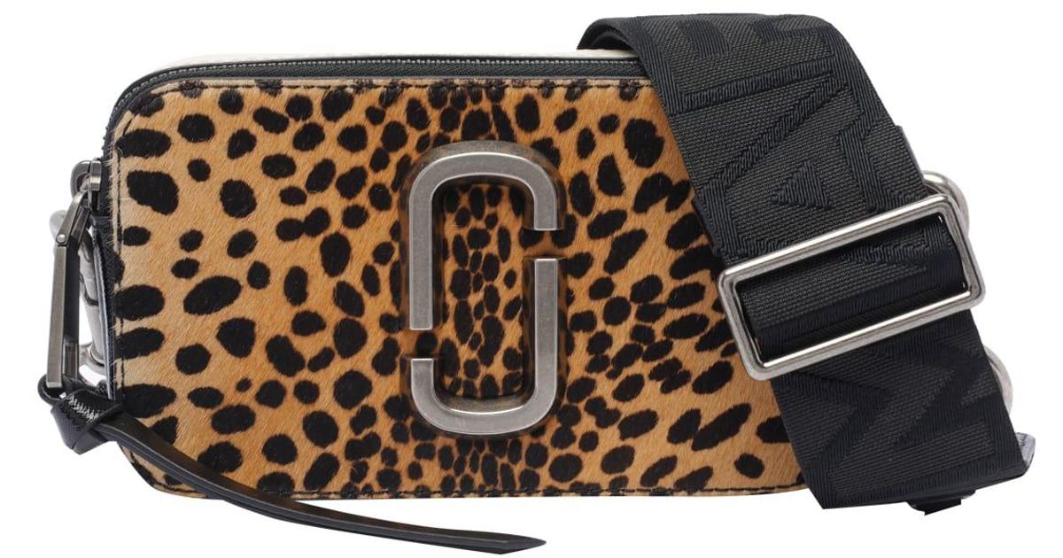 Marc Jacobs The Cheetah Haircalf Snapshot Bag in Brown | Lyst