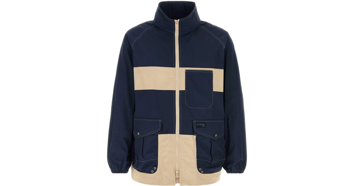 Fay Two-Tone Nylon Jacket in Blue for Men | Lyst