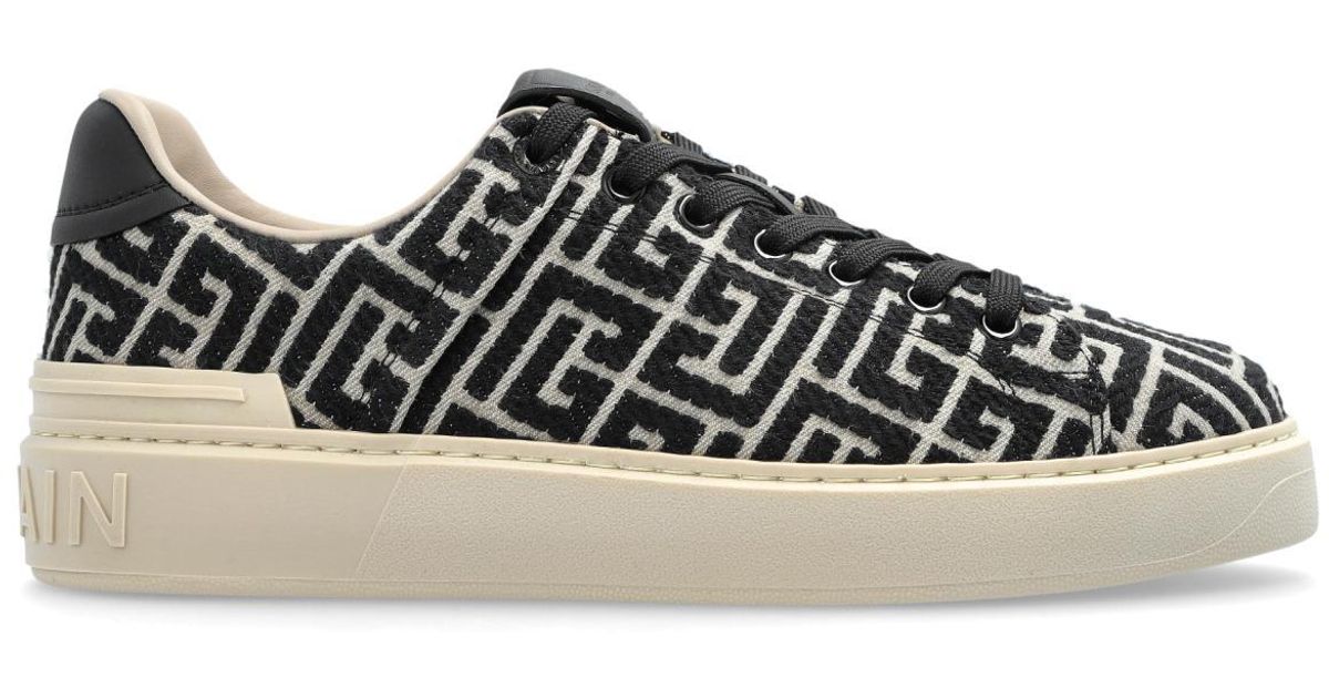 Balmain Sports Shoes With Monogram in Black | Lyst UK