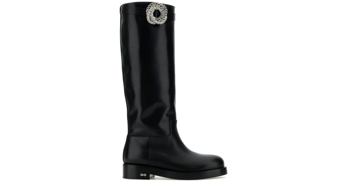 Mach & Mach Galaxy Leather Riding Boots(40Mm) in Black | Lyst