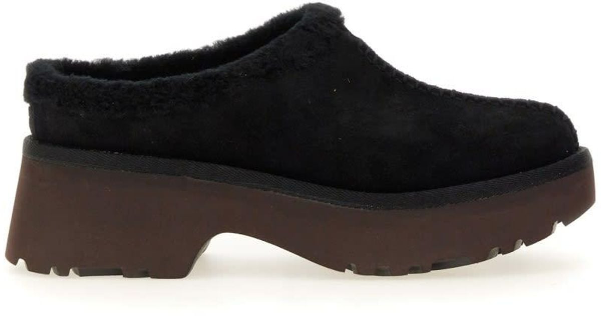 UGG New Heights Cozy Sabot in Black | Lyst