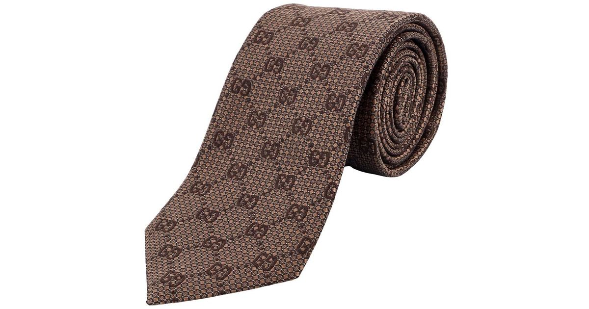 Gucci Tie in Brown for Men | Lyst