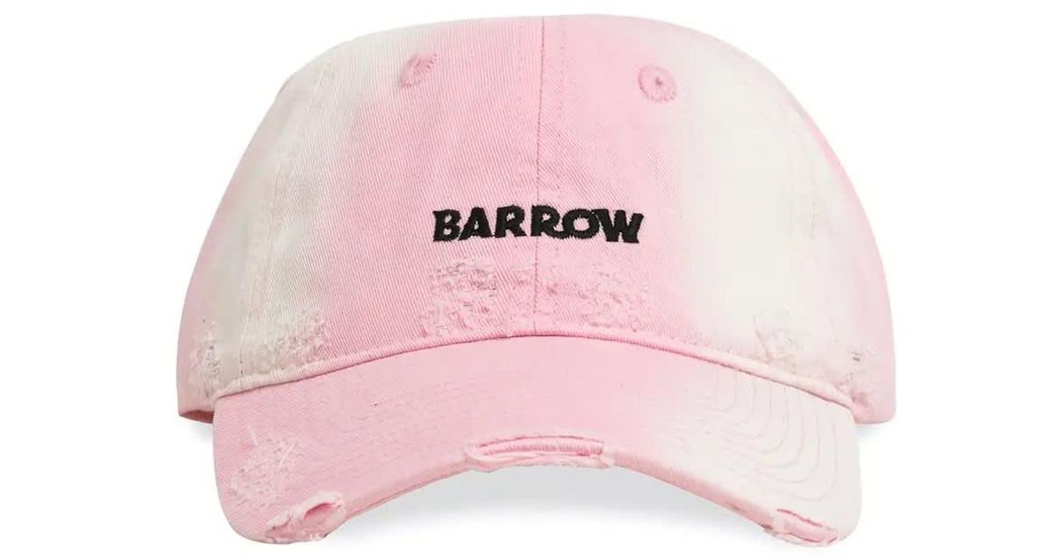 Barrow Washed Effect Baseball Hat in Pink | Lyst