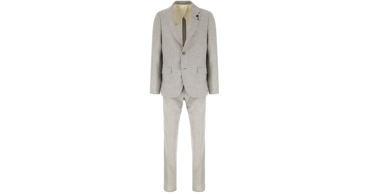 Lardini Melange Wool Blend Suits in Gray for Men | Lyst