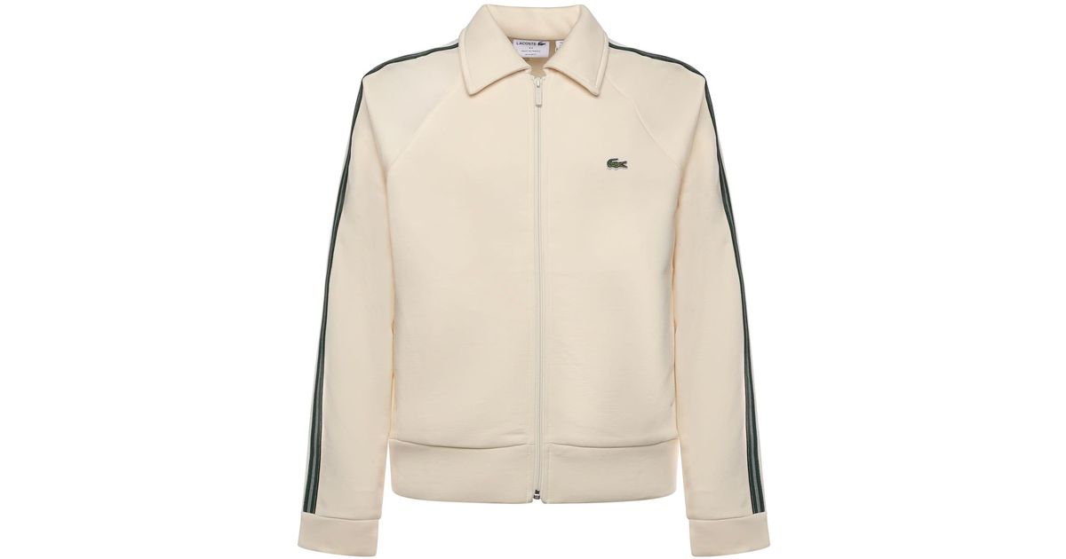 Lacoste Zip-Up Sweatshirt With Logo in Natural for Men | Lyst