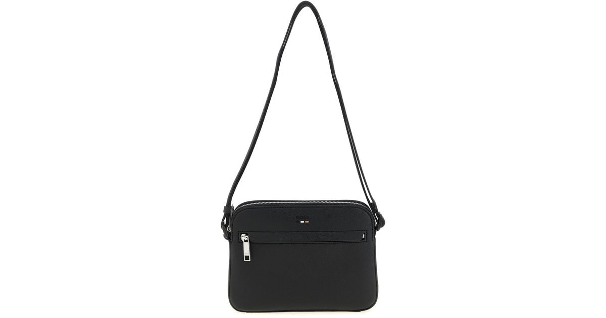 BOSS Ray Double Crossbody Bag in Black for Men | Lyst