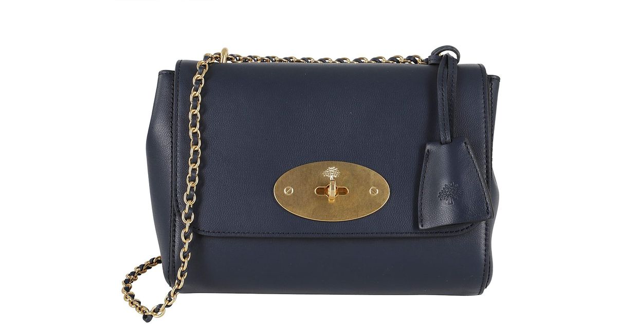 Mulberry Lily Chain-Linked Micro Shoulder Bag in Blue | Lyst