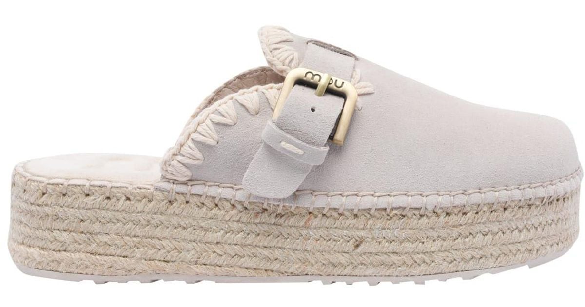 Mou Jute Clog in White | Lyst