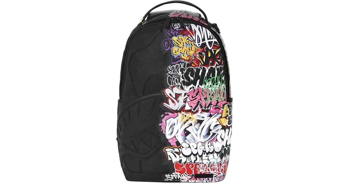 Sprayground Half Graff 2 Backpack in Black for Men | Lyst