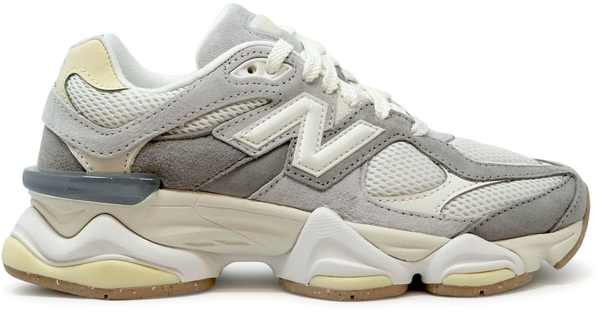 New Balance Slate Suede Mesh Sneaker in White | Lyst UK