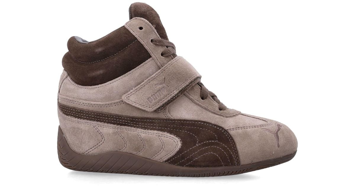 PUMA Speedcat Wedge Sneakers in Brown | Lyst