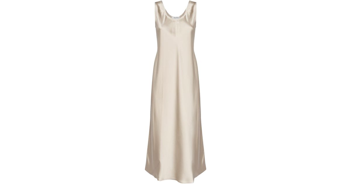 Max Mara Banjo Midi Dress in White | Lyst