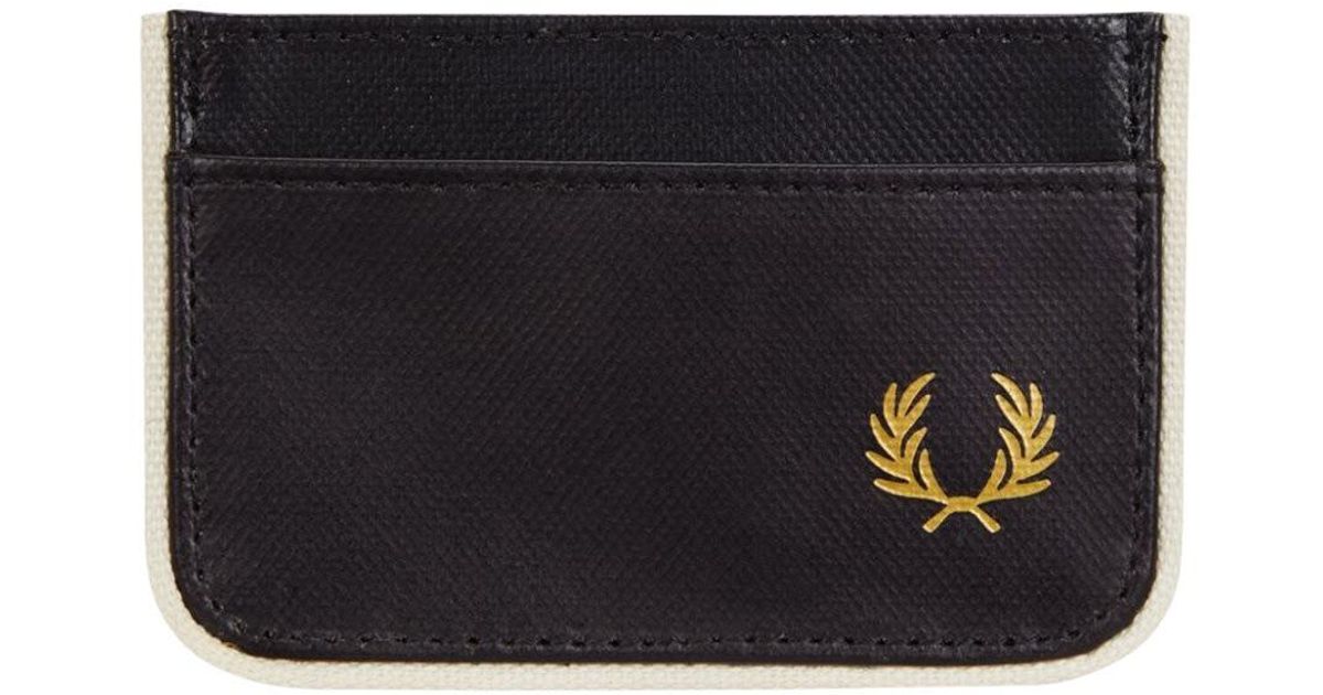 Fred Perry Card Holder Laurel Wreath in Black for Men | Lyst