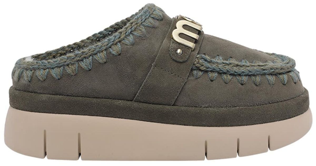 Mou Bounce Welt Clog in Gray | Lyst