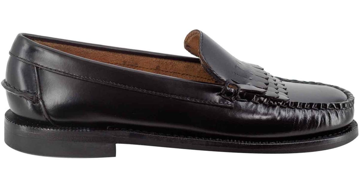 Sebago Leather Classic Dan in Black | Lyst