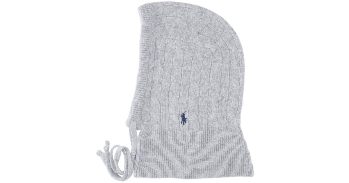 Ralph Lauren Balaclava Logo in Gray | Lyst