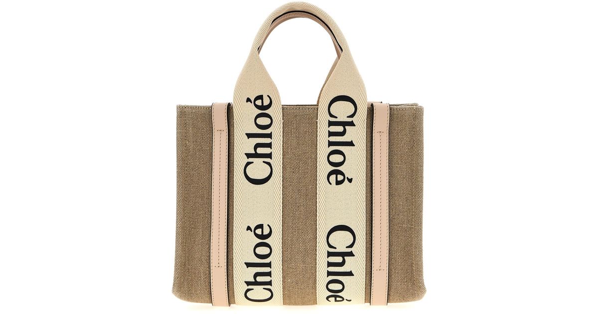 Chloé Woody Small Handbag in Natural | Lyst UK