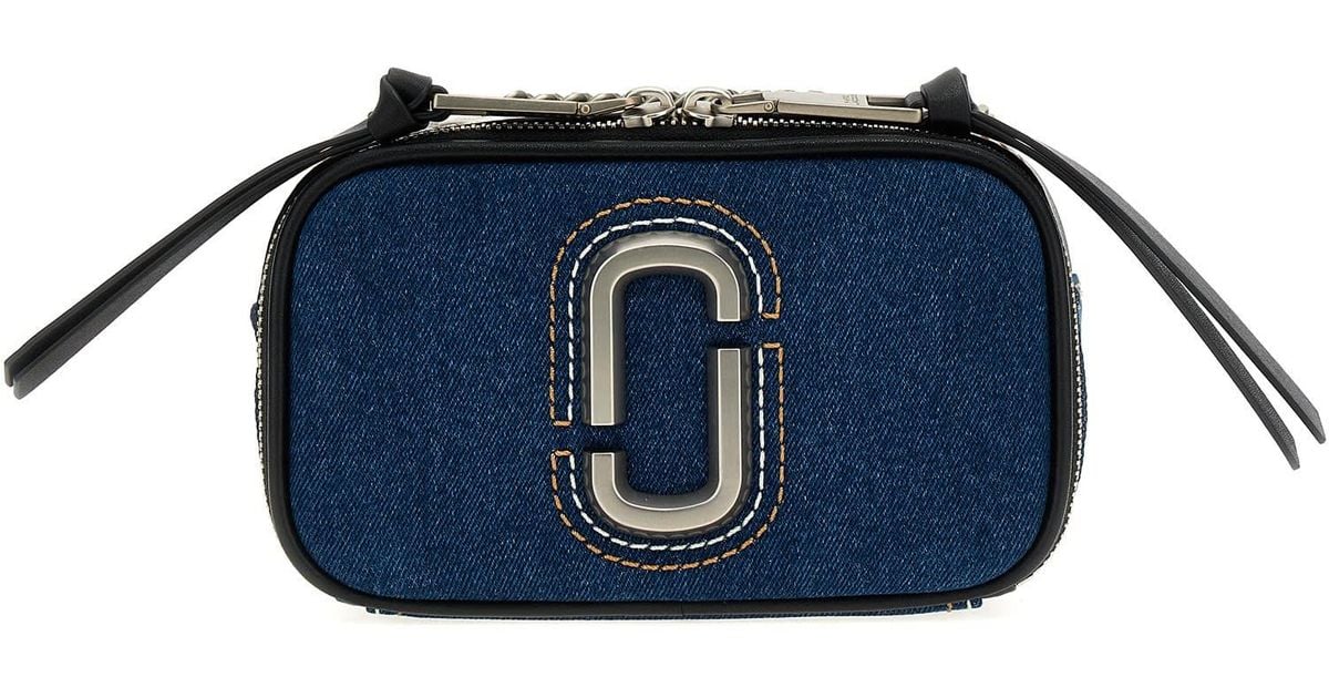 Marc Jacobs The Denim Chain Snapshot Crossbody Bag in Blue | Lyst