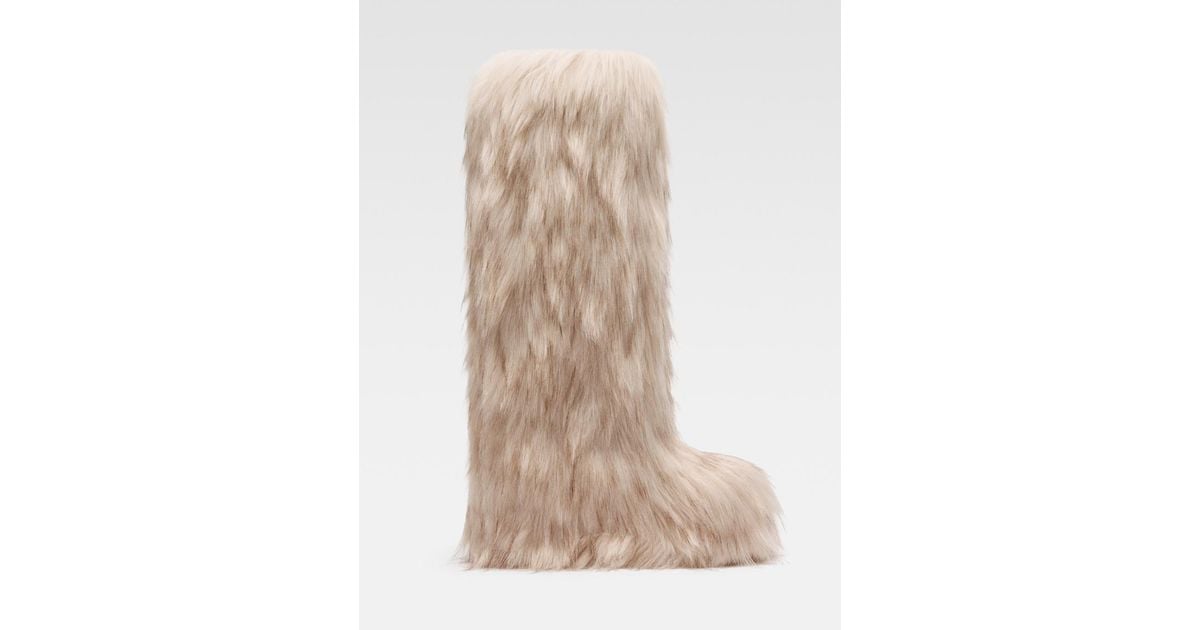 Jacquemus The Yeti Moon Boot in Natural | Lyst