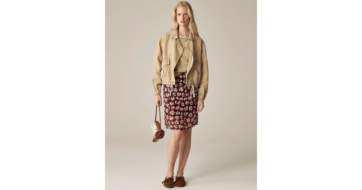 J.Crew Garment-Dyed Flight Jacket in Natural | Lyst
