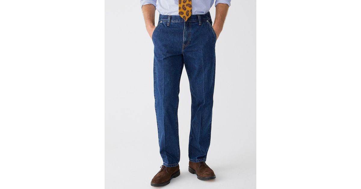 J.Crew Wallace & Barnes Creased Slant-Pocket Jean in Blue for Men | Lyst