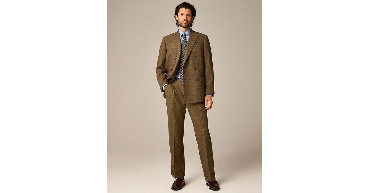 J.Crew Kenmare Relaxed-Fit Double-Breasted Suit Jacket in Natural for ...