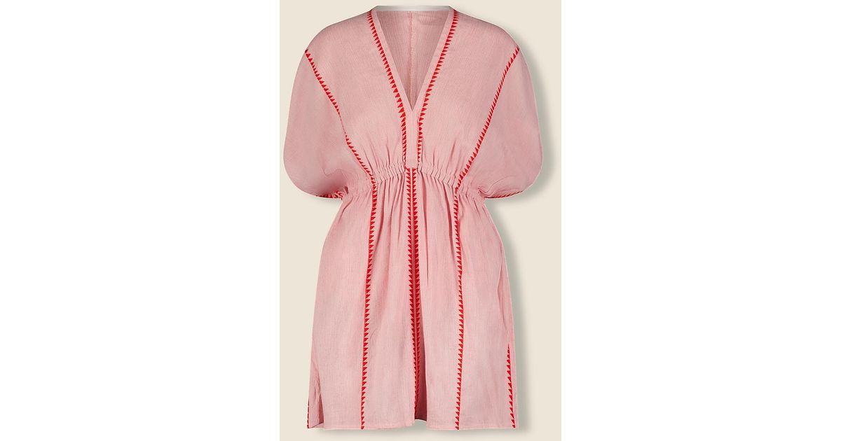 J.Crew Lemlem Alem Plunge Dress in Pink | Lyst