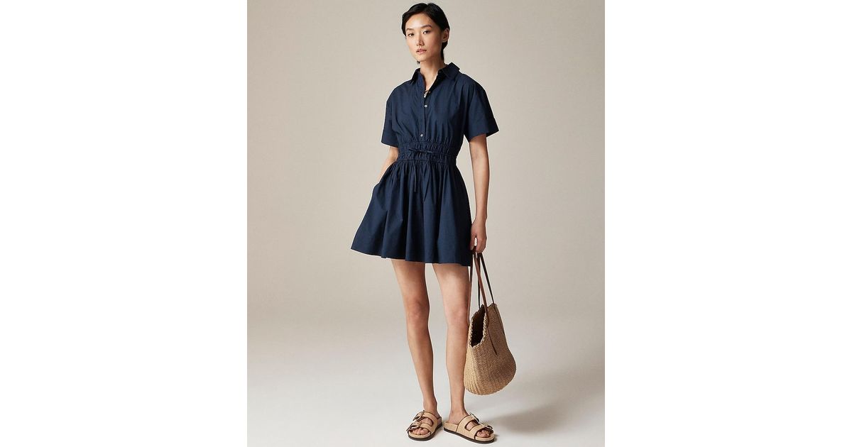 J.Crew Elena Mini Shirtdress in Blue | Lyst