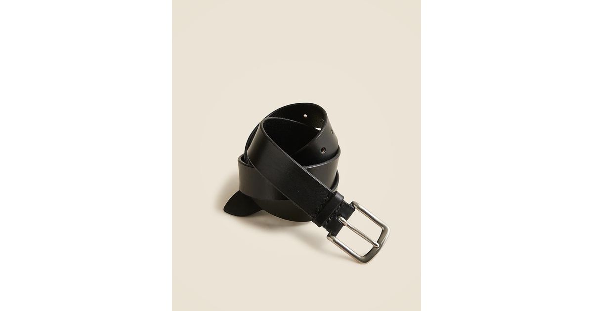 J.Crew Maximum Henry Standard Leather Belt in Black for Men | Lyst