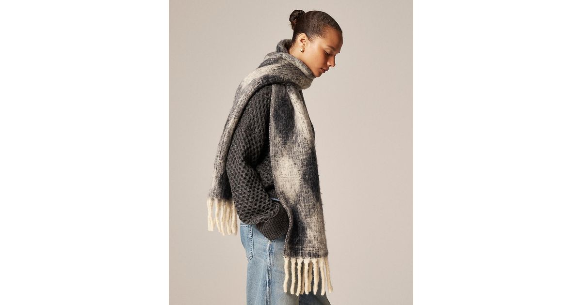 J.Crew Brushed Woven Scarf in Natural | Lyst
