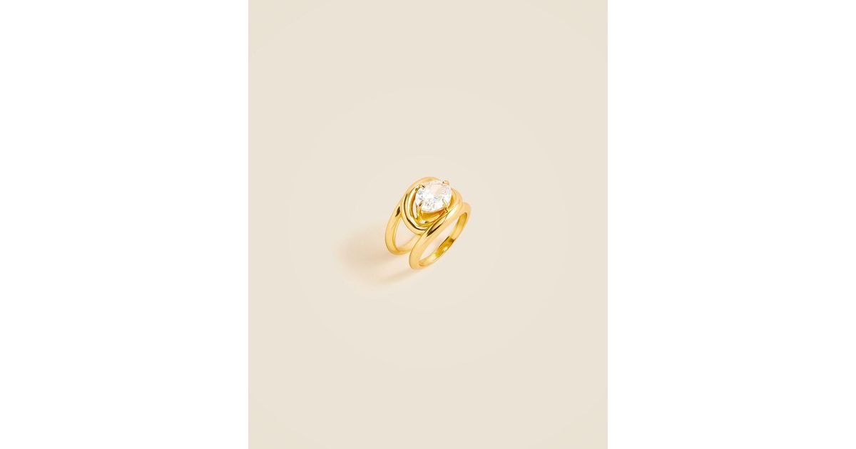 J.Crew Sculptural Ring in Natural | Lyst