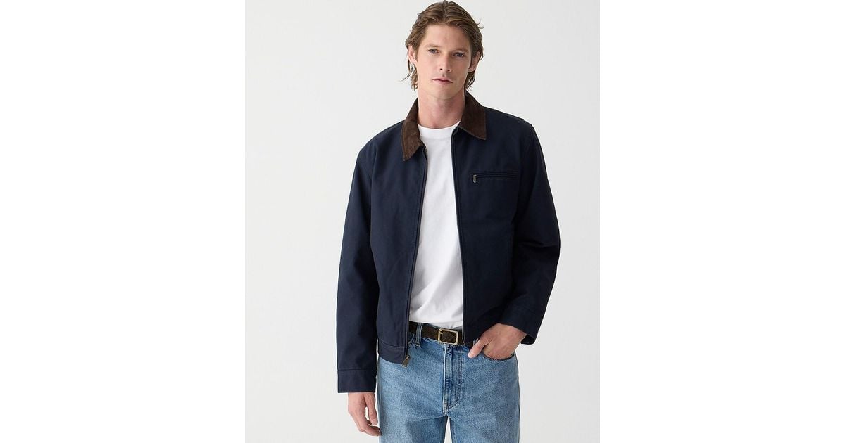 J.Crew Wallace & Barnes Canvas Work Jacket in Blue for Men | Lyst
