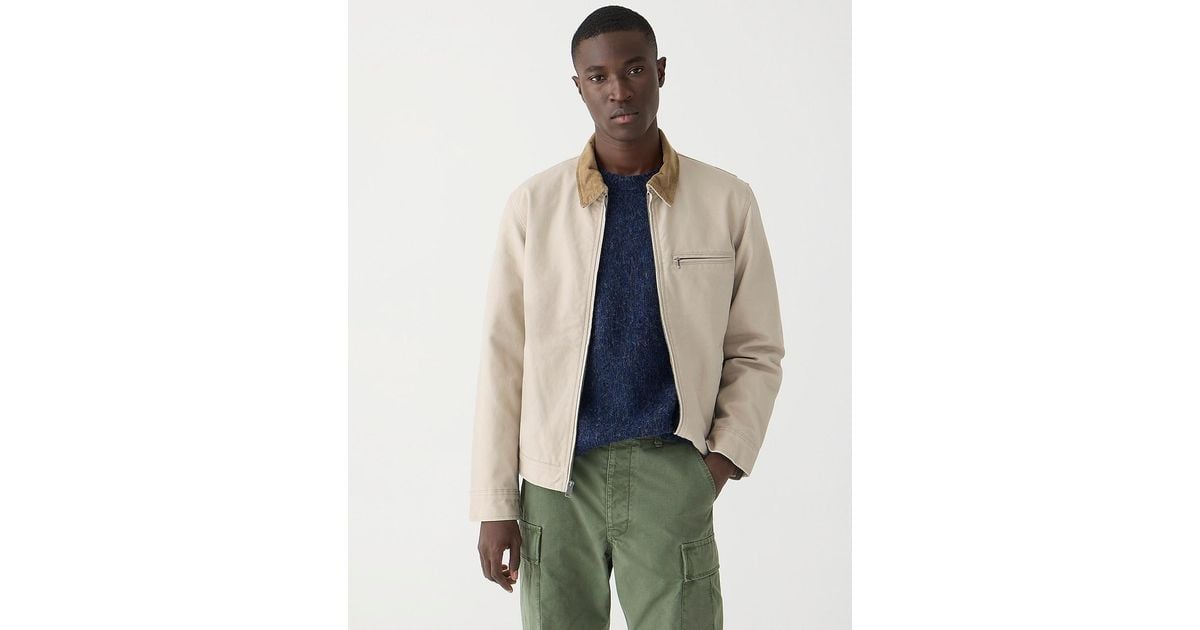 J.Crew Wallace & Barnes Canvas Work Jacket in Natural for Men | Lyst
