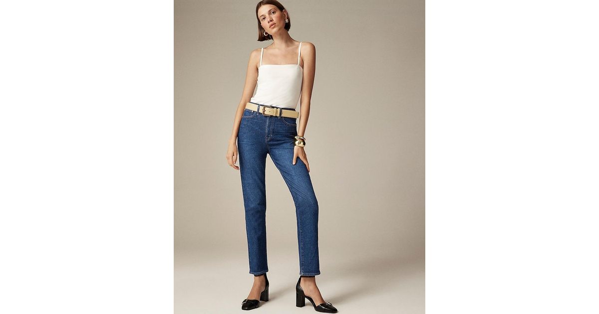 J.Crew Tall High-Rise Straight Jean in Blue | Lyst