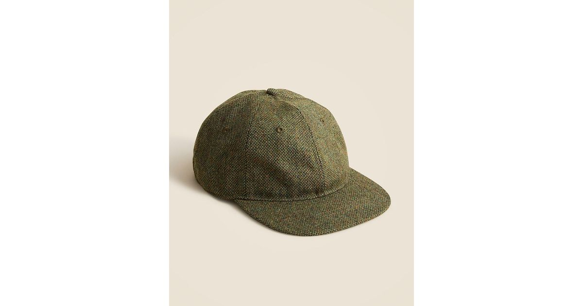 J.Crew Wool Tweed Baseball Cap in Green for Men | Lyst