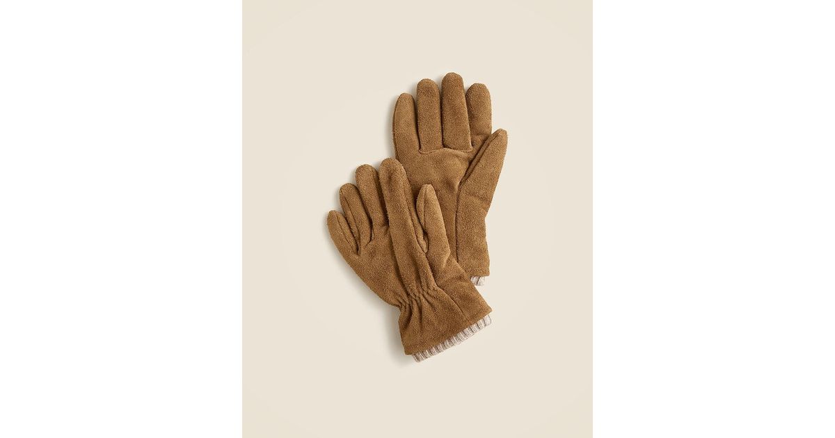 J.Crew Roughout Suede Work Gloves in Natural for Men | Lyst