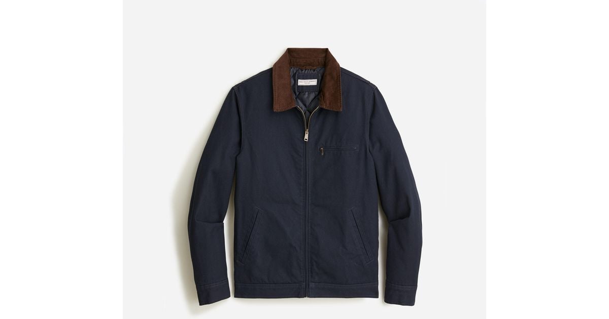 J.Crew Wallace & Barnes Canvas Work Jacket in Blue for Men | Lyst