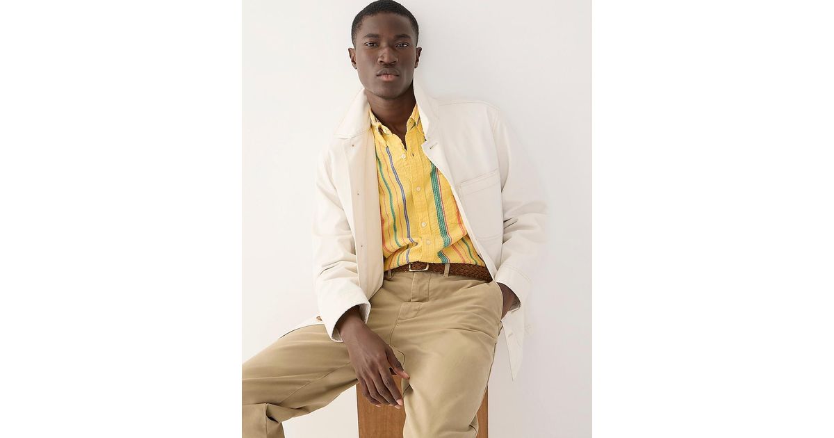 J.Crew Wallace & Barnes Lightweight Twill Chore Jacket in Natural for Men | Lyst
