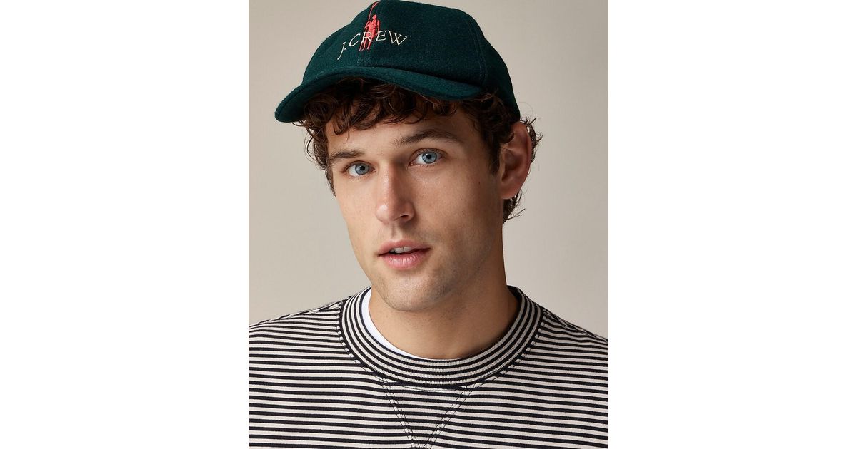 J.Crew Embroidered Oarsman Wool-Blend Baseball Cap in Black for Men | Lyst