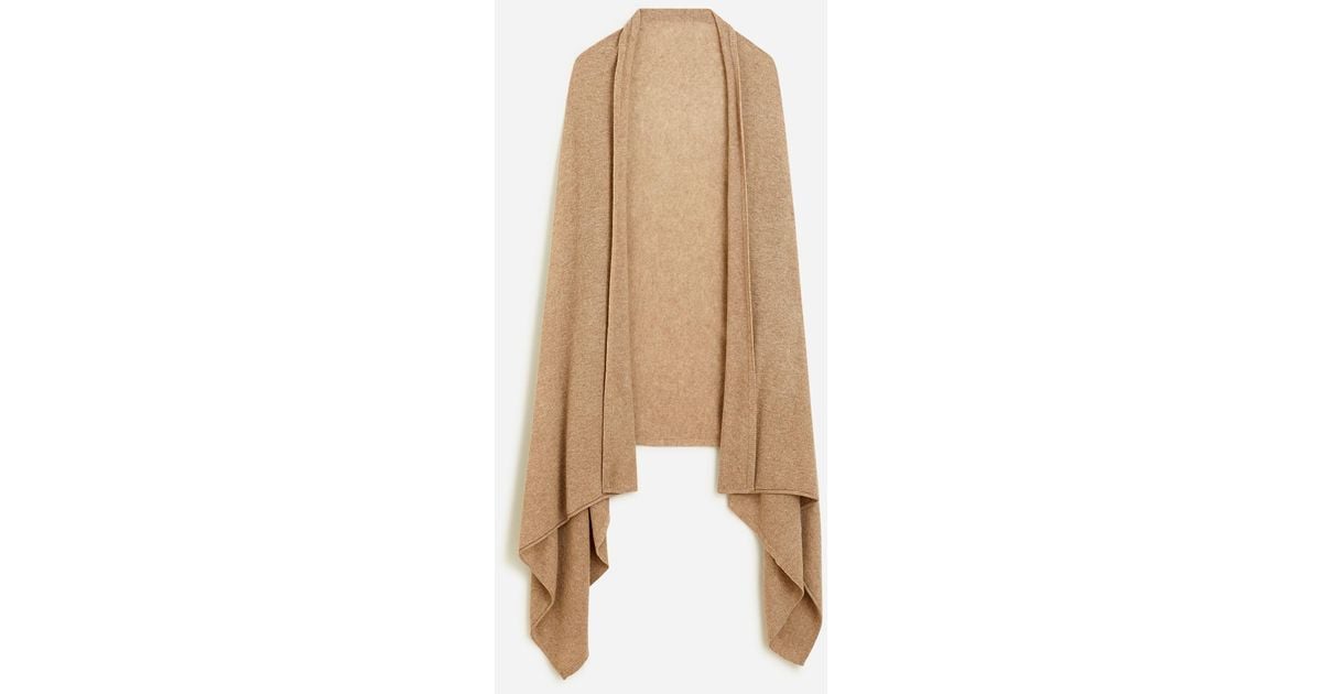 J.Crew Oversized Cashmere Wrap in Natural | Lyst
