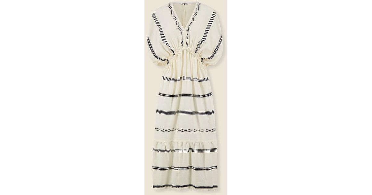 J.Crew Lemlem Leila Plunge Dress in Natural | Lyst