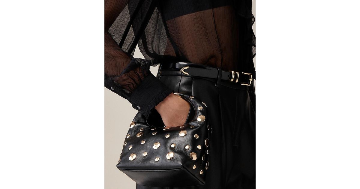 J.Crew Small Top-Handle Bag With Grommets in Black | Lyst