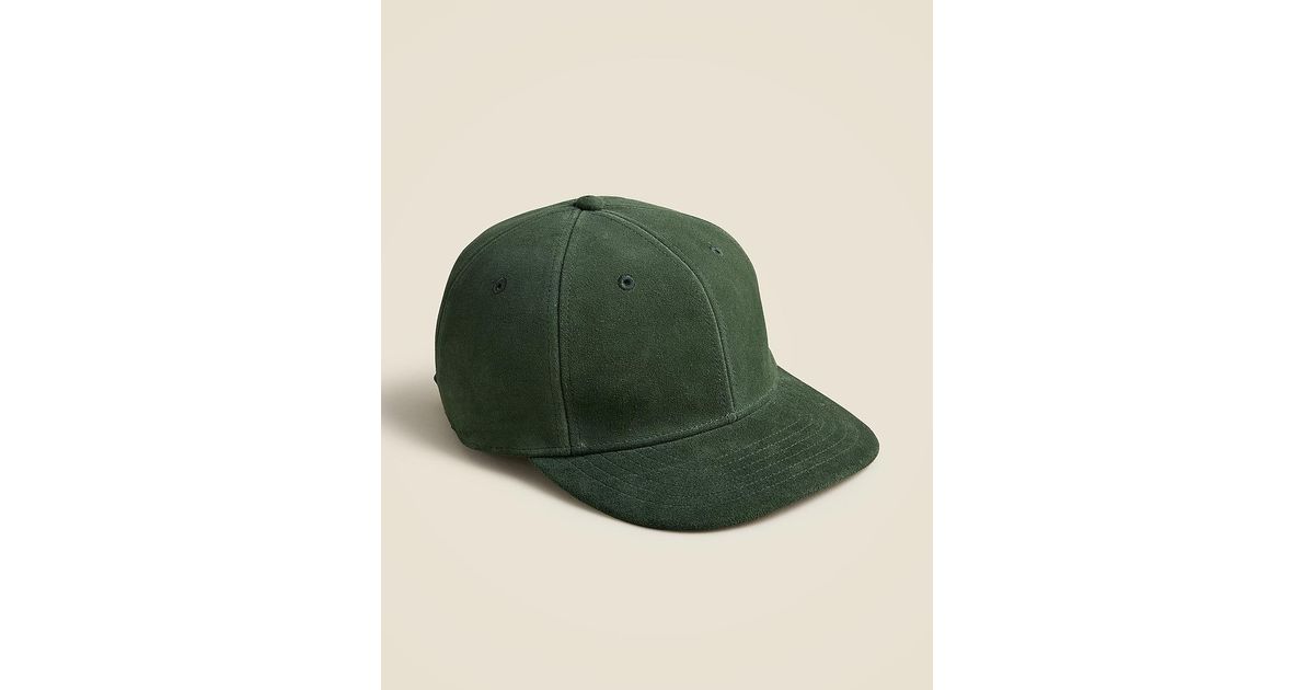 J.Crew Suede Baseball Cap in Green for Men | Lyst
