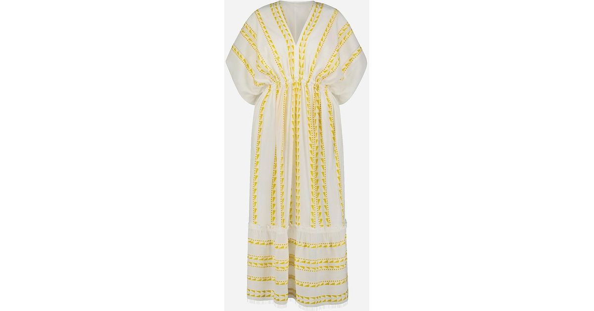 J.Crew Lemlem Abeba Plunge-Neck Dress in Metallic | Lyst