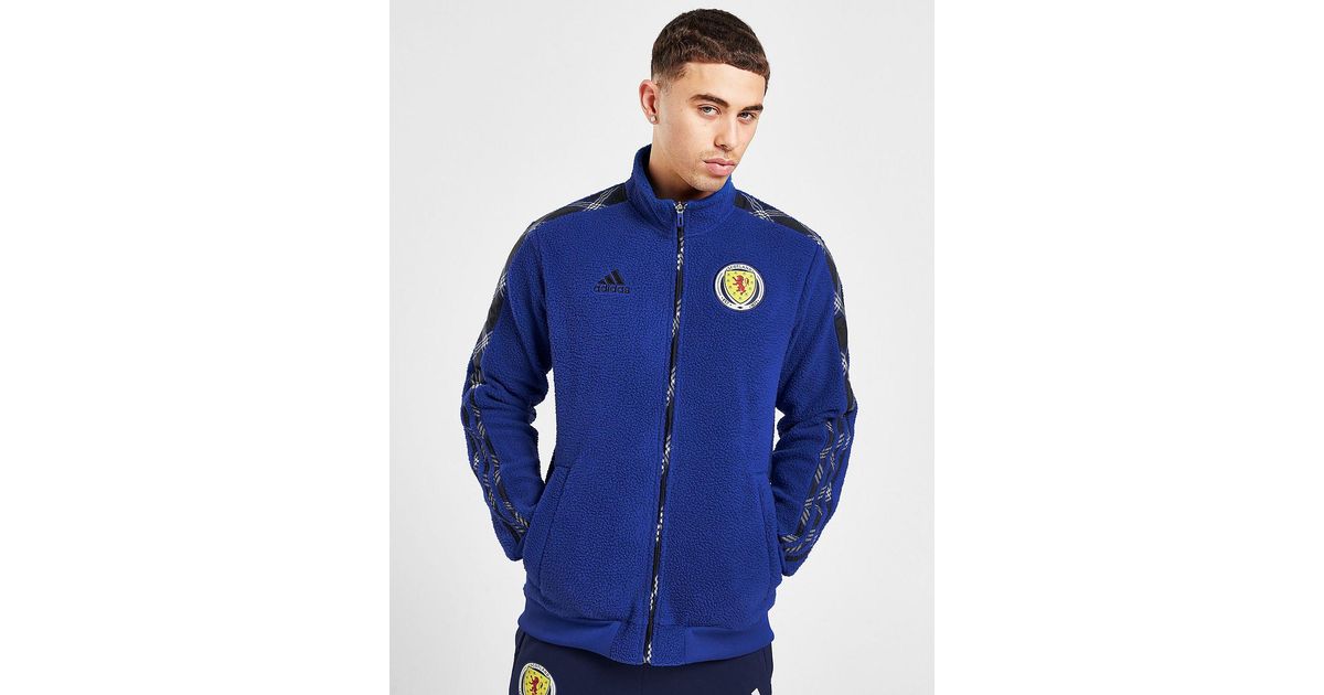 adidas Scotland Tiro Tartan Winterized Track Jacket in Blue for Men ...