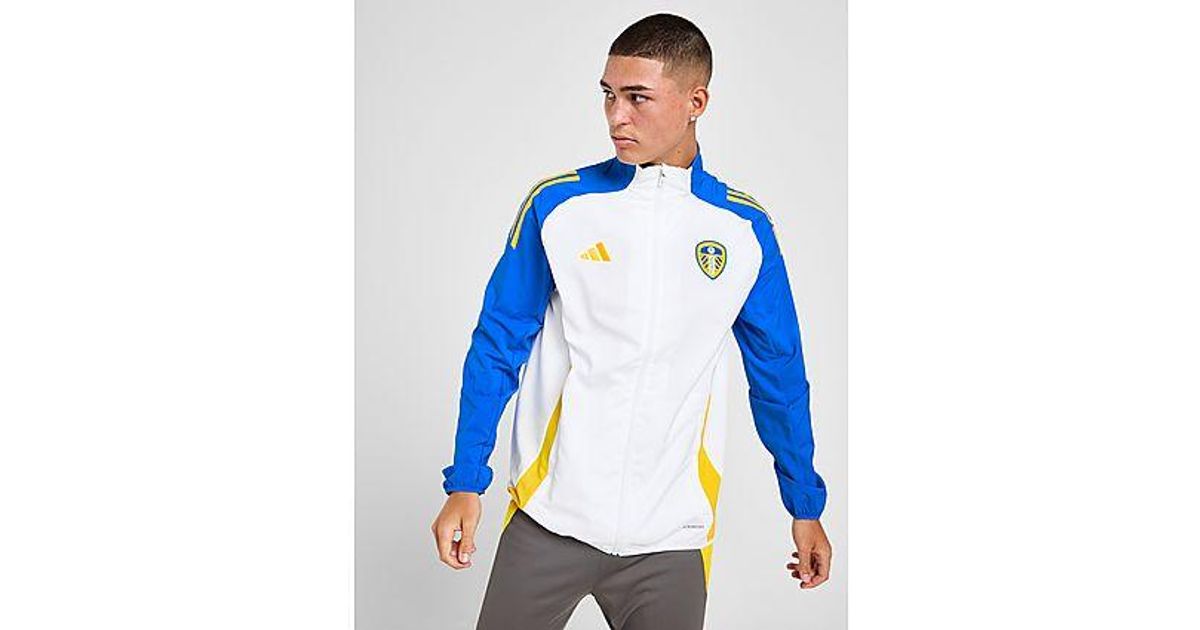 adidas Leeds United Fc Anthem Track Jacket in Black for Men | Lyst UK