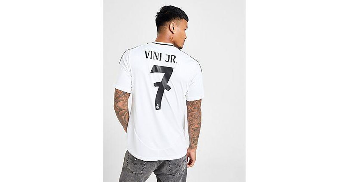 adidas Real Madrid 2024/25 Vini Jr. #7 Home Shirt in Black for Men ...