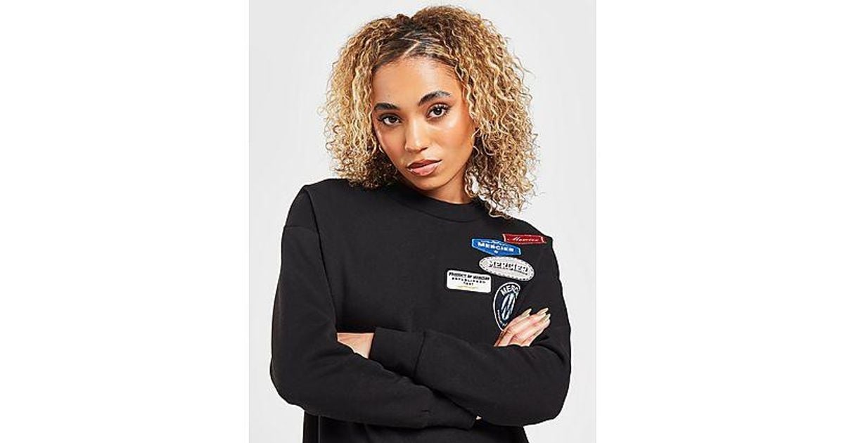 Mercier Original Badge Crew Sweatshirt in Black | Lyst UK