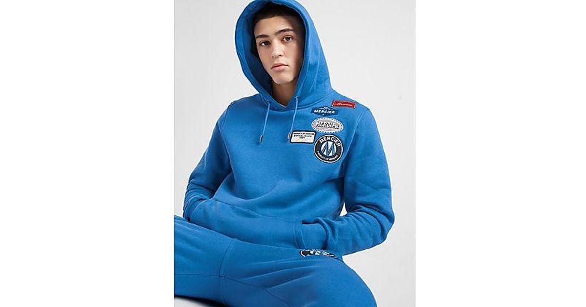 Mercier Original Badge Hoodie in Blue for Men | Lyst UK