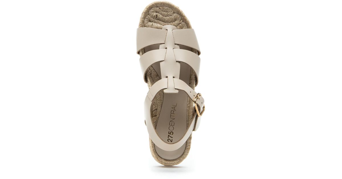 275 Central "275 Central Pickle Sandal Ivory Leather in Natural | Lyst